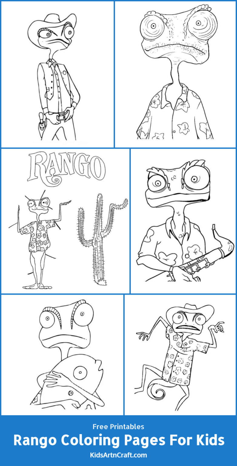 Rango Coloring Pages For Kids – Free Printables - Kids Art & Craft