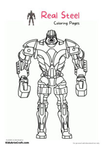 Real Steel Coloring Pages For Kids – Free Printables - Kids Art & Craft