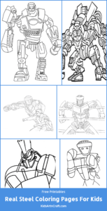 Real Steel Coloring Pages For Kids – Free Printables - Kids Art & Craft