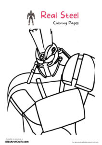 Real Steel Coloring Pages For Kids – Free Printables - Kids Art & Craft