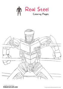 Real Steel Coloring Pages For Kids – Free Printables - Kids Art & Craft
