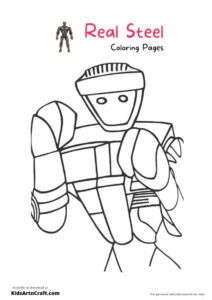 Real Steel Coloring Pages For Kids – Free Printables - Kids Art & Craft