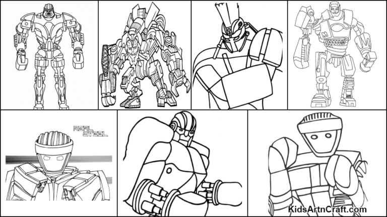 Real Steel Coloring Pages For Kids – Free Printables - Kids Art & Craft