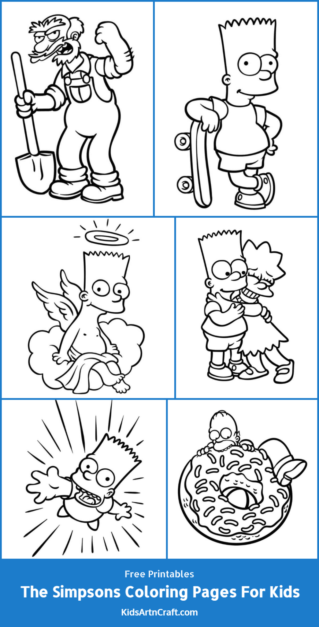 The Simpsons Coloring Pages For Kids – Free Printables - Kids Art & Craft