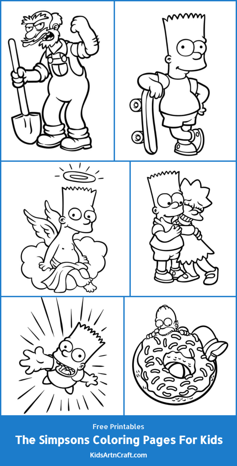 The Simpsons Coloring Pages For Kids – Free Printables - Kids Art & Craft