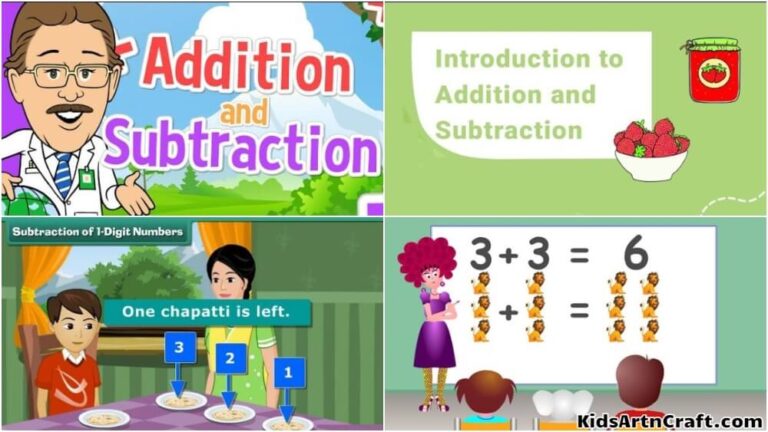 Addition and Subtraction Videos For Kids - Kids Art & Craft