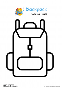 Backpack (School Bag) Coloring Pages For Kids – Free Printables - Kids ...