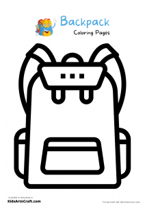 Backpack (School Bag) Coloring Pages For Kids – Free Printables - Kids ...