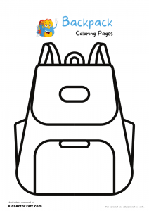 Backpack (School Bag) Coloring Pages For Kids – Free Printables - Kids ...