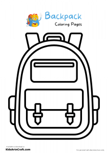 Backpack (School Bag) Coloring Pages For Kids – Free Printables - Kids ...