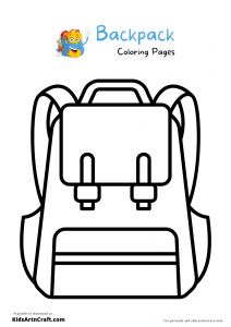 Backpack (School Bag) Coloring Pages For Kids – Free Printables - Kids ...