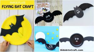 Bat Paper Plate Crafts for Kids - Kids Art & Craft