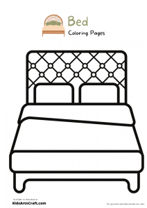 Bed Coloring Pages For Kids – Free Printables - Kids Art & Craft