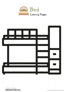 Bed Coloring Pages For Kids – Free Printables - Kids Art & Craft