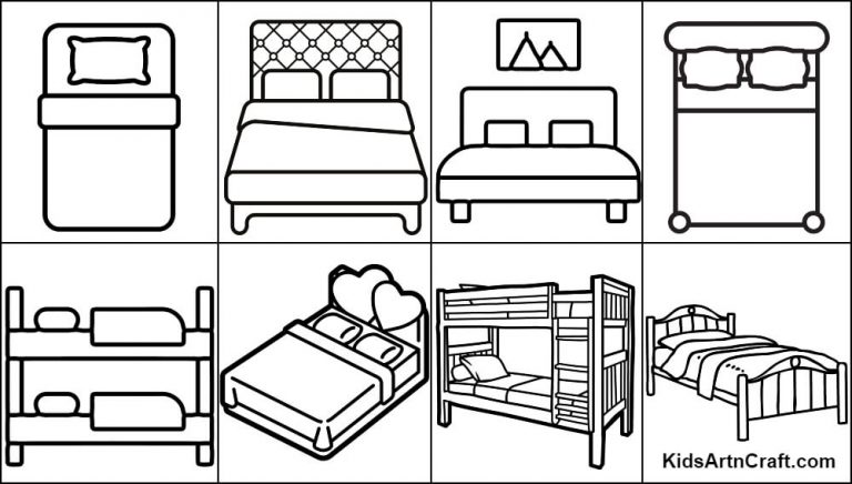 Bed Coloring Pages For Kids – Free Printables - Kids Art & Craft