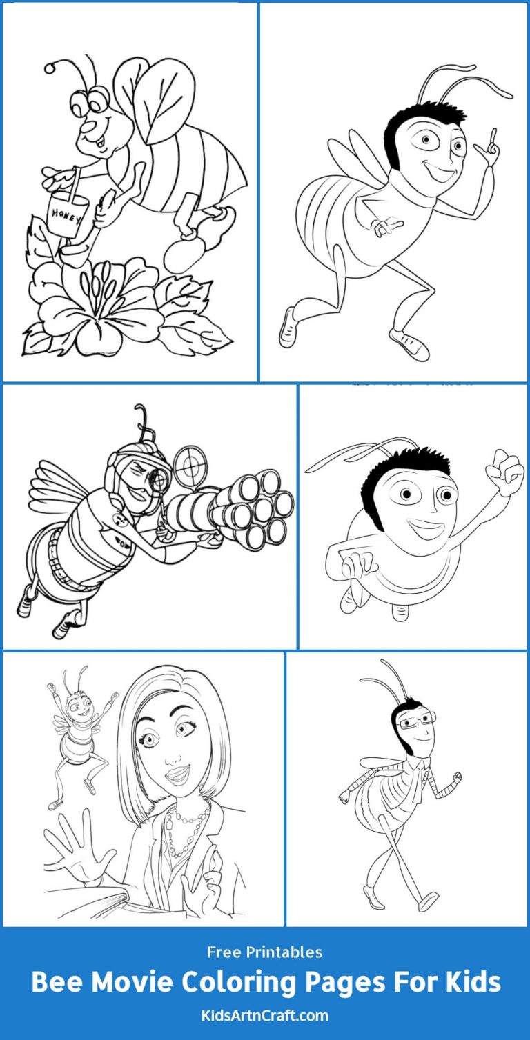 Bee Movie Coloring Pages For Kids – Free Printables - Kids Art & Craft