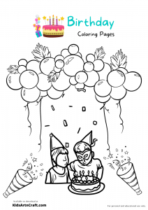 Birthday Coloring Pages For Kids – Free Printables - Kids Art & Craft