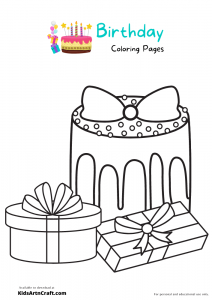 Birthday Coloring Pages For Kids – Free Printables - Kids Art & Craft