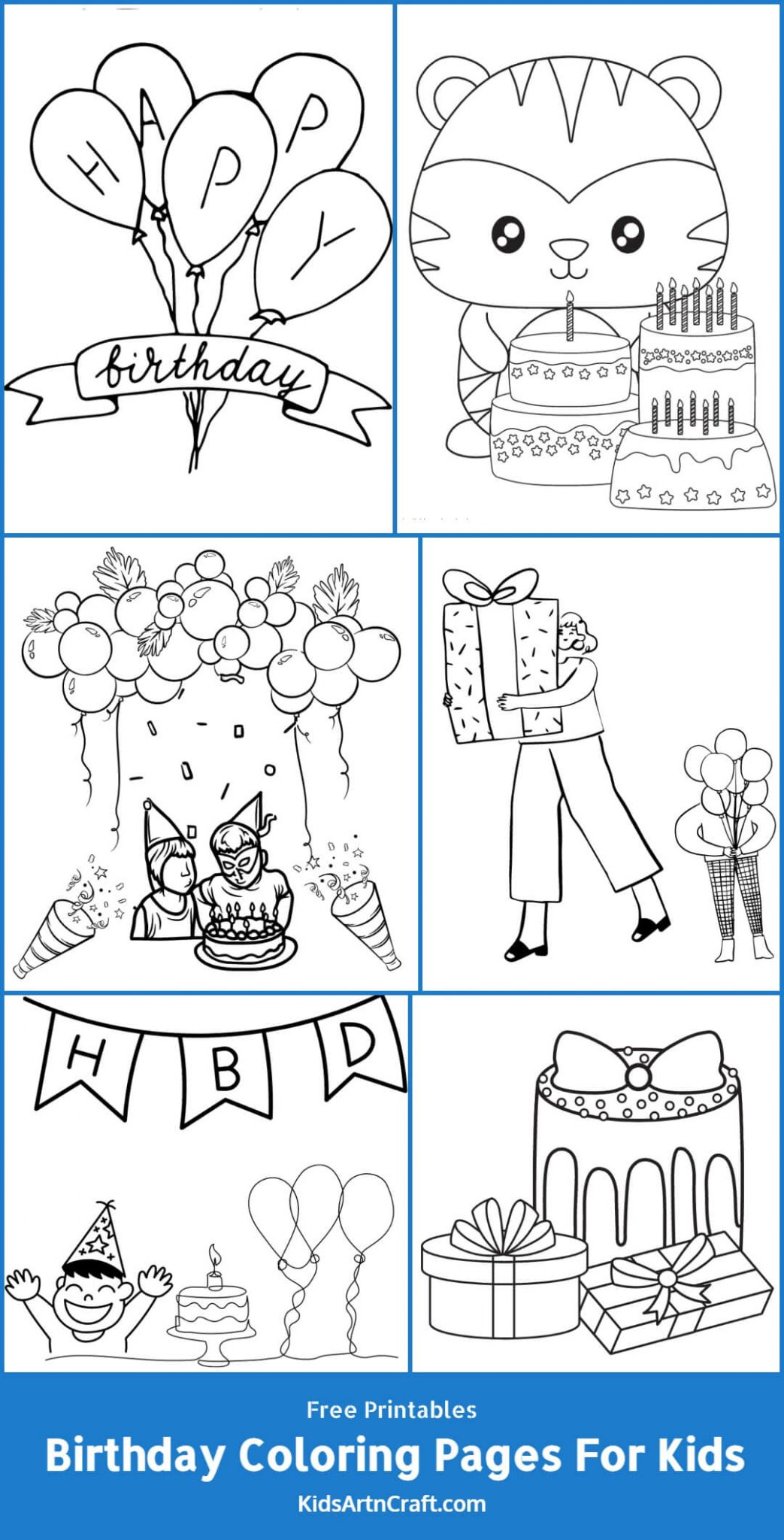 Birthday Coloring Pages For Kids – Free Printables - Kids Art & Craft
