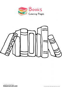 Books Coloring Pages For Kids – Free Printables - Kids Art & Craft