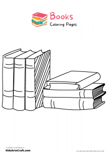 Books Coloring Pages For Kids – Free Printables - Kids Art & Craft