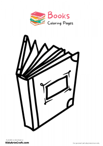 Books Coloring Pages For Kids – Free Printables - Kids Art & Craft