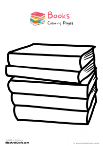 Books Coloring Pages For Kids – Free Printables - Kids Art & Craft