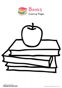 Books Coloring Pages For Kids – Free Printables - Kids Art & Craft