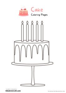 Cake Coloring Pages For Kids – Free Printables - Kids Art & Craft
