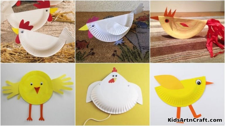 Chicken Paper Plate Crafts for Kids - Kids Art & Craft