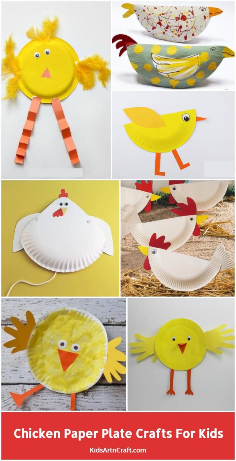 Chicken Paper Plate Crafts for Kids - Kids Art & Craft