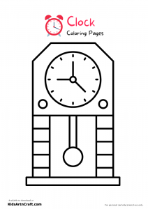 Clock Coloring Pages For Kids – Free Printables - Kids Art & Craft
