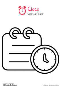 Clock Coloring Pages For Kids – Free Printables - Kids Art & Craft