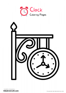 Clock Coloring Pages For Kids – Free Printables - Kids Art & Craft