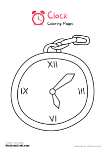 Clock Coloring Pages For Kids – Free Printables - Kids Art & Craft
