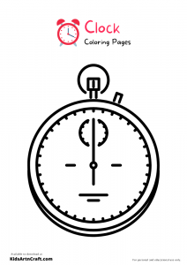 Clock Coloring Pages For Kids – Free Printables - Kids Art & Craft