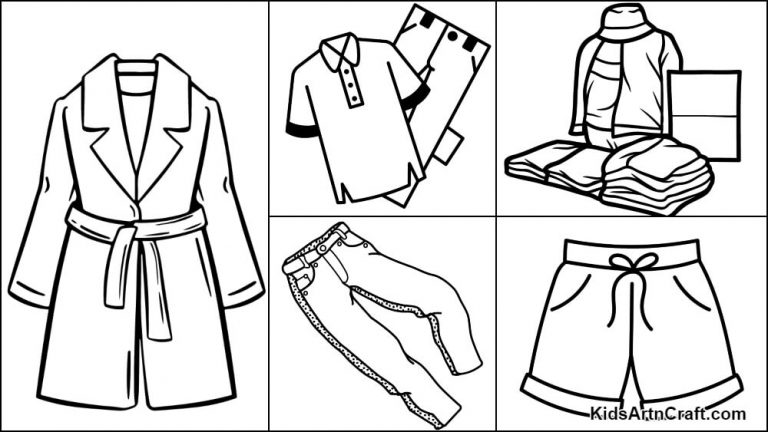 Clothing Coloring Pages For Kids – Free Printables - Kids Art & Craft