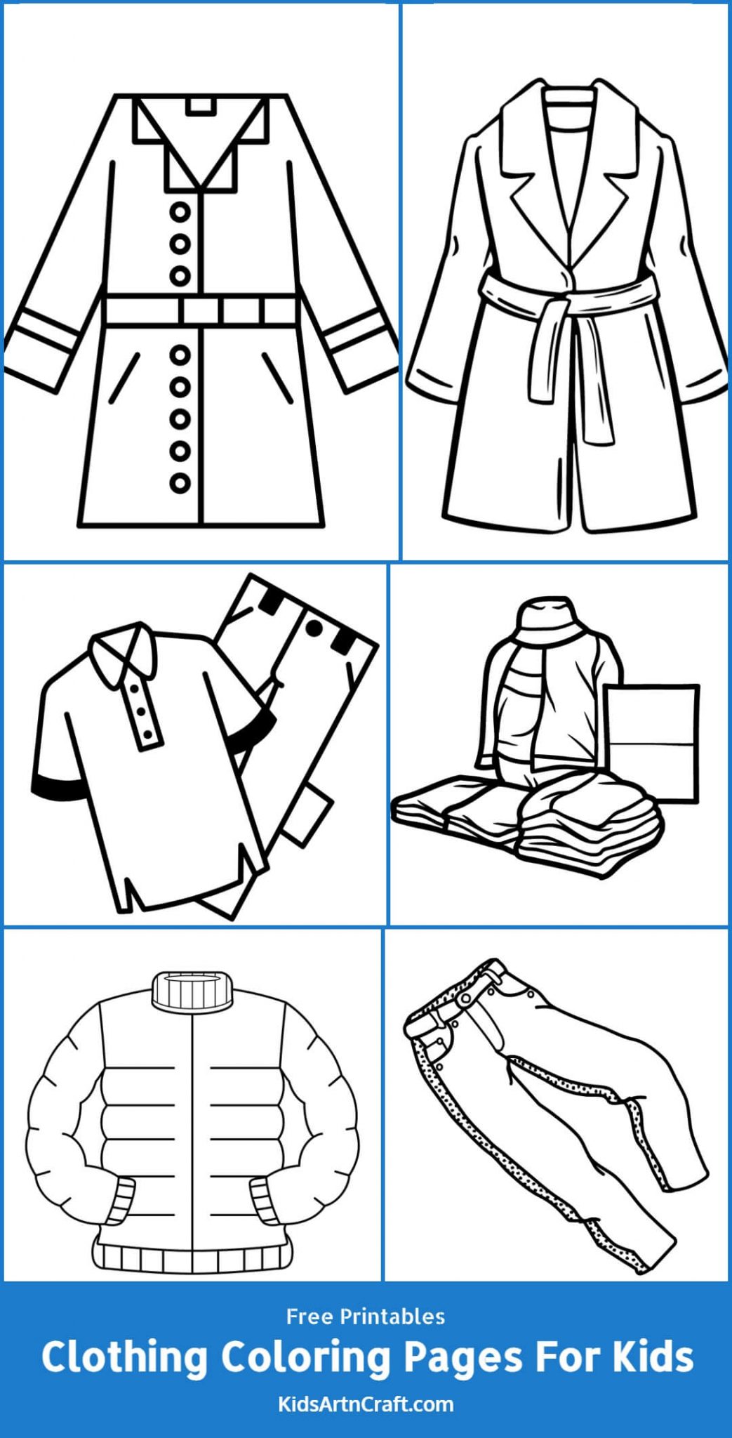 Clothing Coloring Pages For Kids – Free Printables - Kids Art & Craft