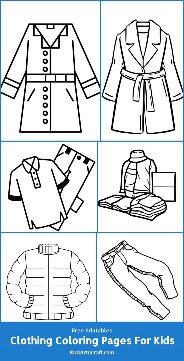 Clothing Coloring Pages For Kids – Free Printables - Kids Art & Craft