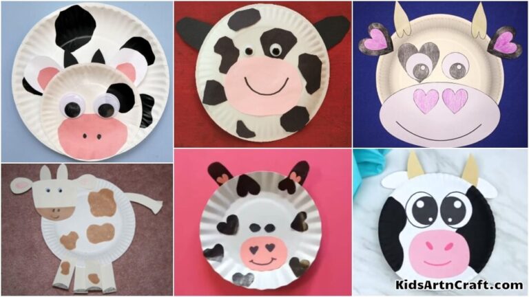 Cow Paper Plate Crafts for Kids - Kids Art & Craft