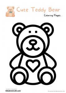 Cute Teddy Bear Coloring Pages For Kids – Free Printables - Kids Art ...