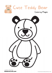 Cute Teddy Bear Coloring Pages For Kids – Free Printables - Kids Art ...