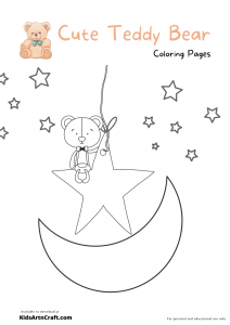 Cute Teddy Bear Coloring Pages For Kids – Free Printables - Kids Art ...