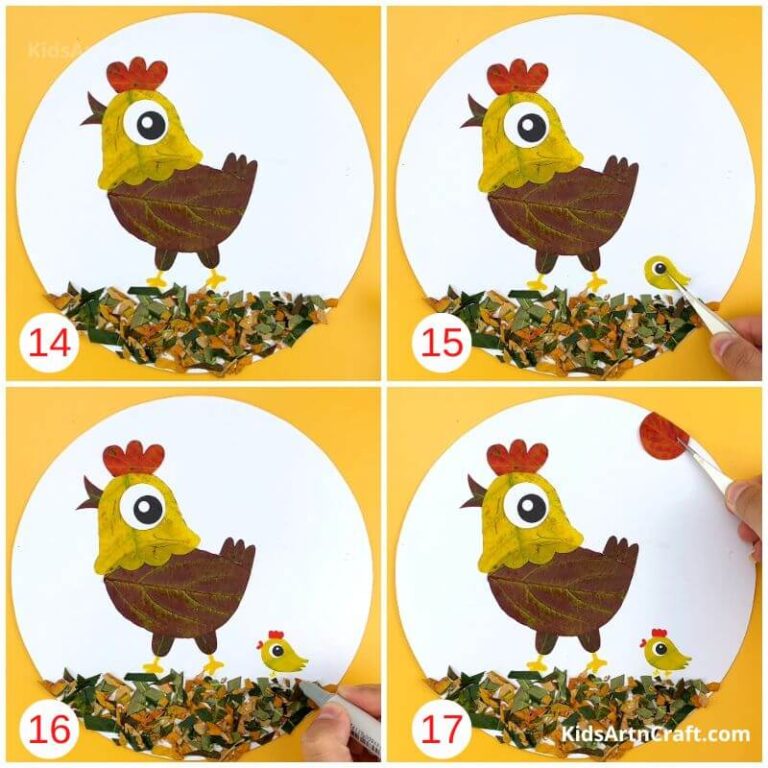 DIY Chicken Craft for Kids – Free Step by Step Tutorial - Kids Art & Craft