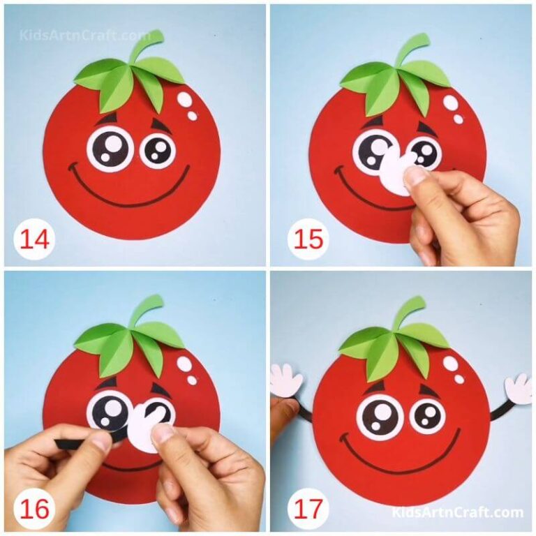 DIY Easy Tomato Paper Craft For Kids - Step by Step Tutorial - Kids Art ...