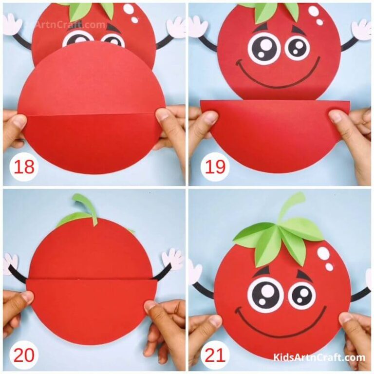 DIY Easy Tomato Paper Craft For Kids - Step by Step Tutorial - Kids Art ...