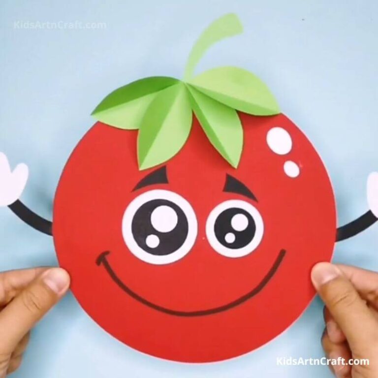 DIY Easy Tomato Paper Craft For Kids - Step by Step Tutorial - Kids Art ...