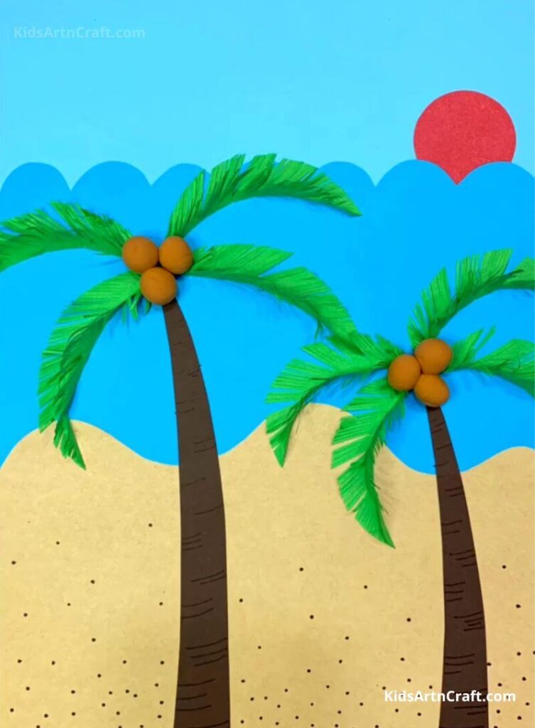 DIY How to Make A Palm Tree Art and Craft for Kids Step by Step ...