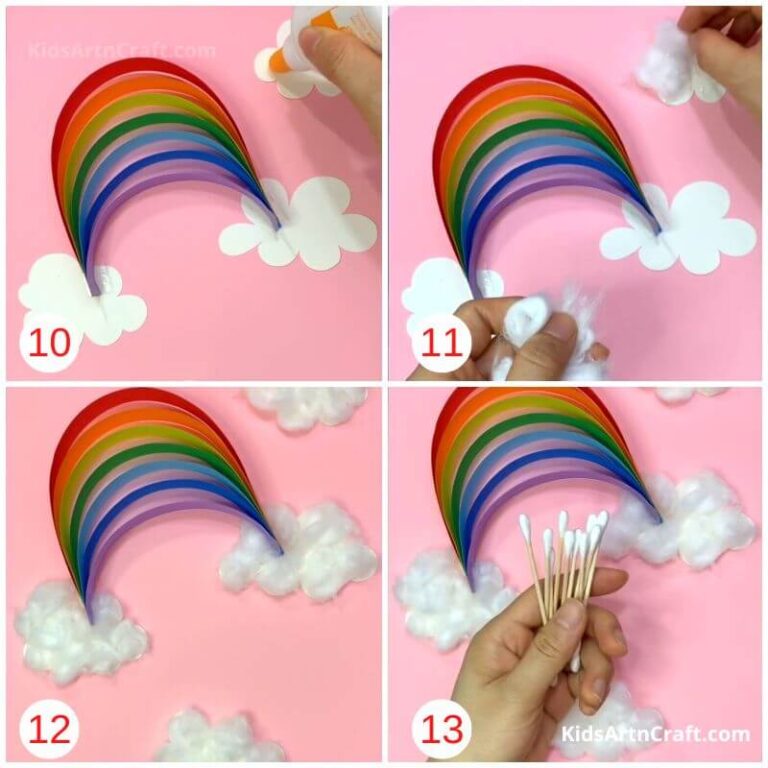 How to Make A Rainy Rainbow Art and Craft for Kids - Kids Art & Craft