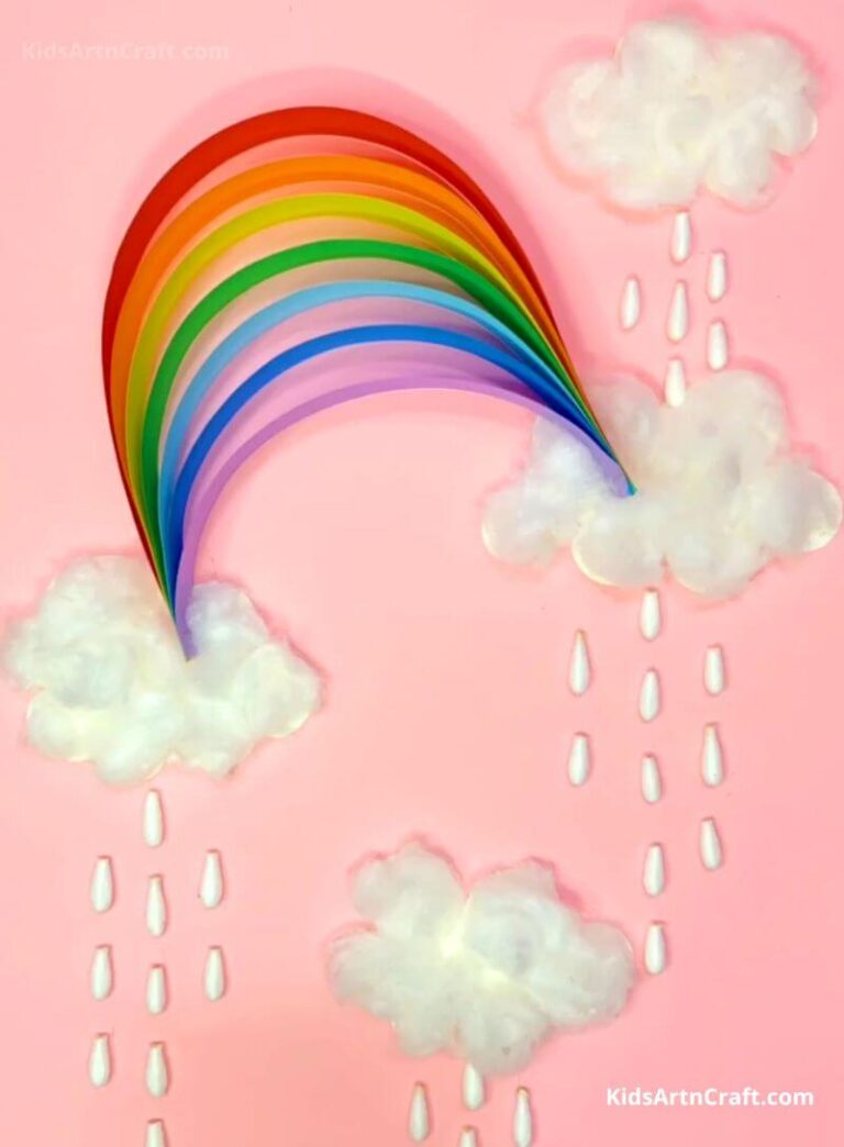 How to Make A Rainy Rainbow Art and Craft for Kids - Kids Art & Craft